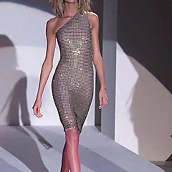 Gucci | Dresses | Rare Ss200 Tom Ford For Gucci Swarovski Dress | Poshmark